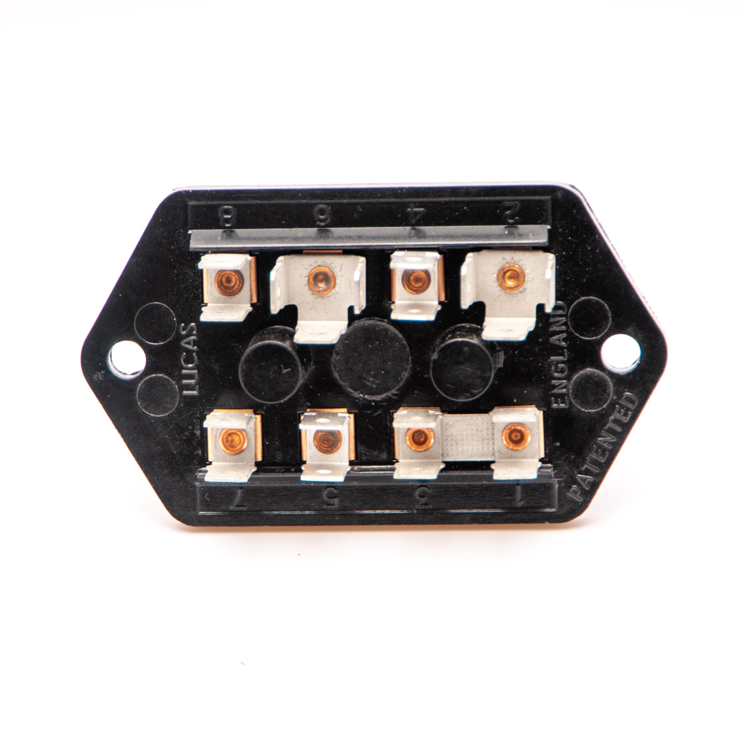 Lucas 6FJ Fuse Box for four Glass Type Fuses 37409